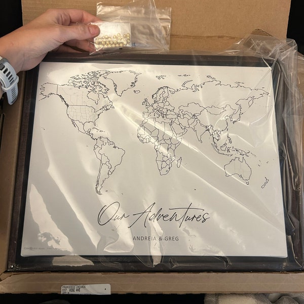 Push Pin Mini World Travel Map - No Labels - Personalizable Cork Pin ...