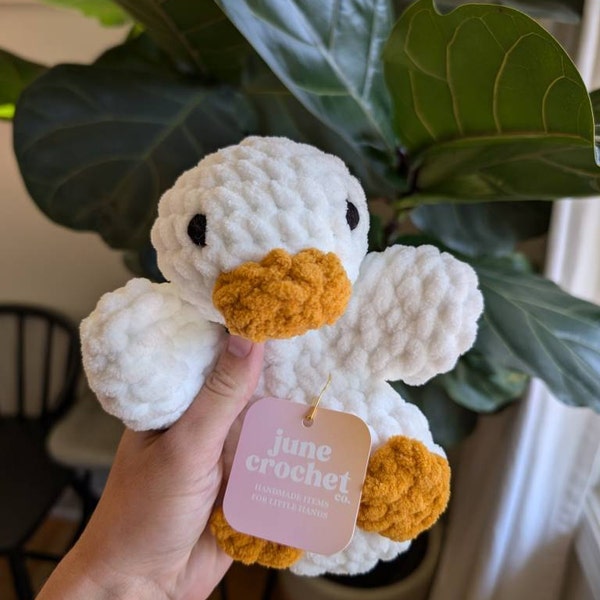 Dizzy Duck, Crochet Duck, Heirloom Duck Stuffed Animal, Toddler Toy ...