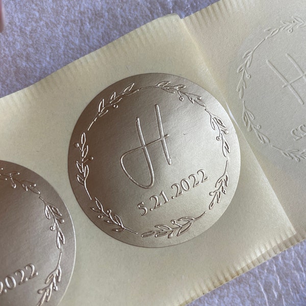 3cm_custom Made Gold/silver Embossed Raised Sticker/label, Embossing ...