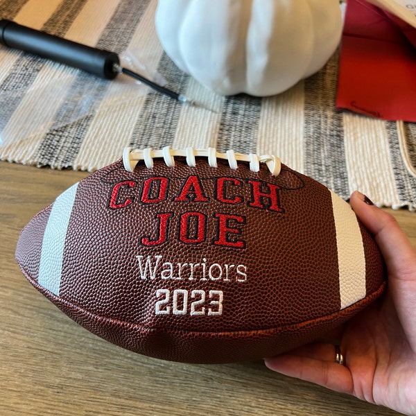 Coaches Gift//custom Personalized Embroidered Football // Football Gift ...