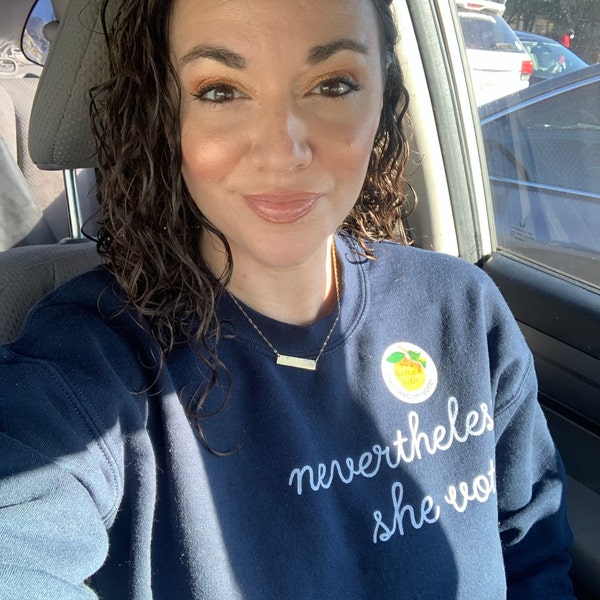 Nevertheless She Voted Super Soft Sweatshirt 2020 Election Voting Shirt