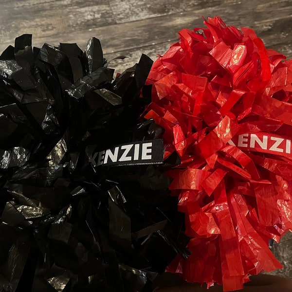Personalized Pom Pom Name Tags: Cheer Team Gifts (set of 2) - Etsy