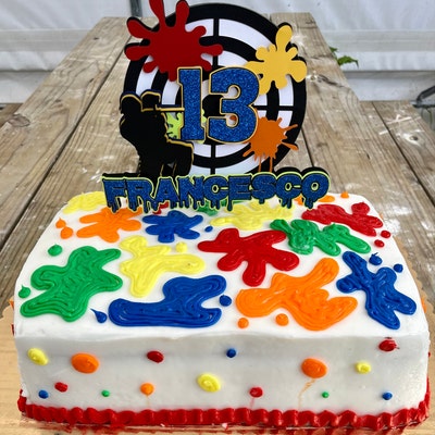 Paintball Cake Topper, Paintball Birthday Party, Paintball Party. - Etsy