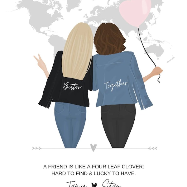 Personalised Long Distance Friendship Gift , Moving Away Gift Goodbye ...