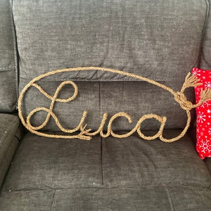 Western Rope Letter Sign: Initial Lasso, Western Decor, Rustic Letter ...