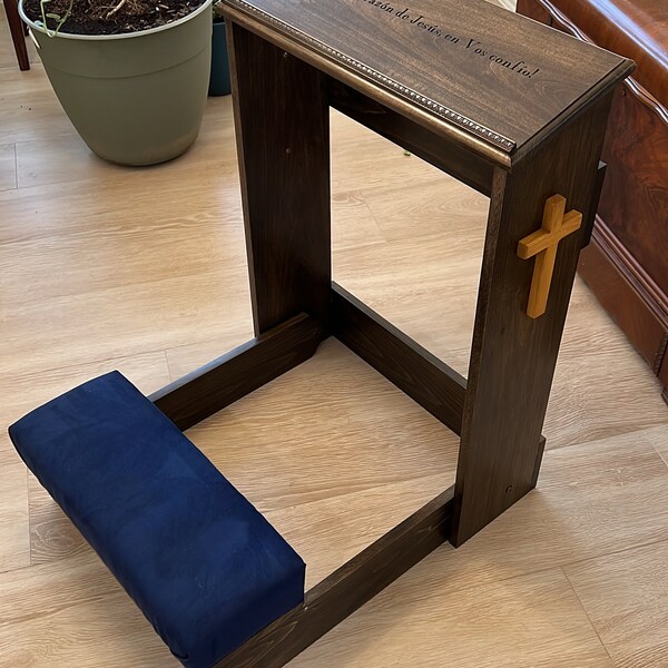 Premium Oak Prayer Kneeler Kneeling Bench Catholic Home Altar Shrine ...