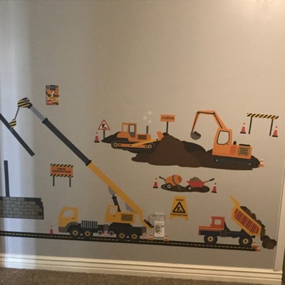 Construction Site Wall Decals & Truck Wall Decals Plus 4 New ...