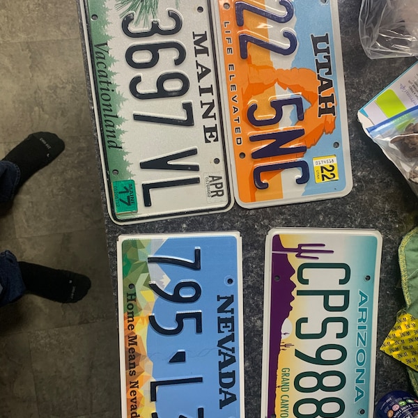 License Plate Pick Your State, All Authentic License Plates, Real ...