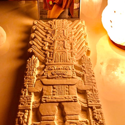 Incan Peruvian Stela Raimondi Chavín Sculptural Wall Relief Plaque 10 ...