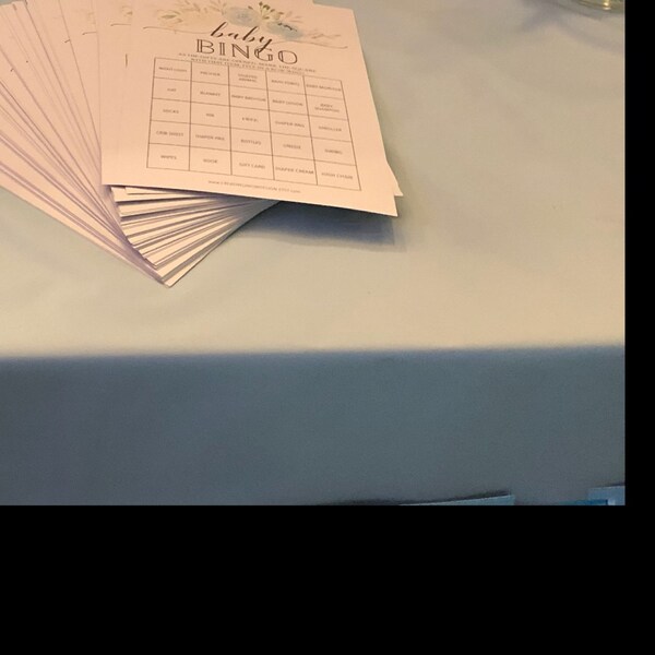 Baby Shower Bingo - 60 Unique Game Sheets - Baby Shower Games - Boy ...
