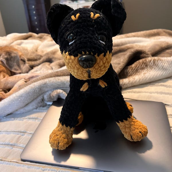 Crochet Pattern Dog/ Amigurumi Rottweiler Puppy Tutorial/ Stuffed Dog ...