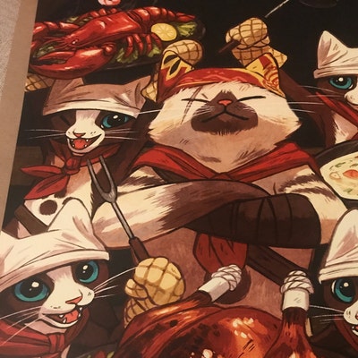 Meowscular Chef 11x17 Print Monster Hunter World Palico Fan Art - Etsy
