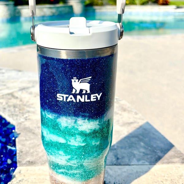 Customized Stanley Tumbler | Ombré NEON Tumbler 40oz | Personalized ...
