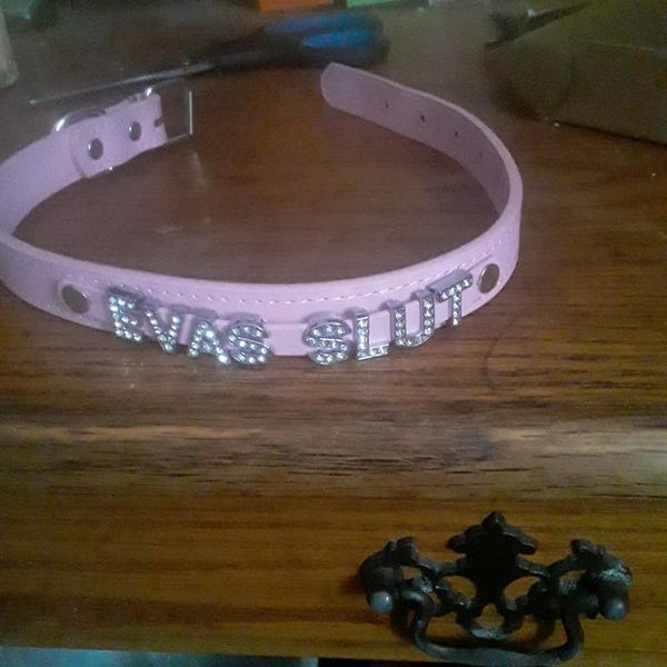 Personalized Letters Choker Collar Necklace | Rhinestone Letters Choker ...