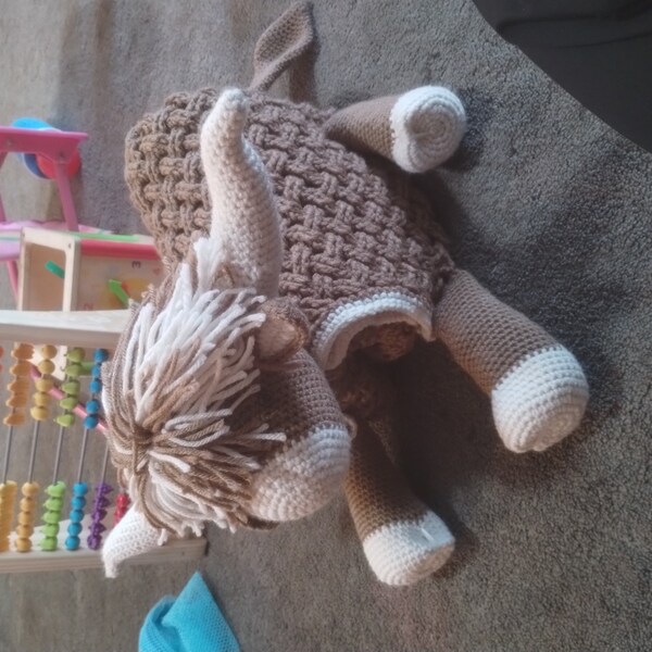 3in1 Highland Cow Folding Baby Blanket Crochet Pattern Scottish Cow ...