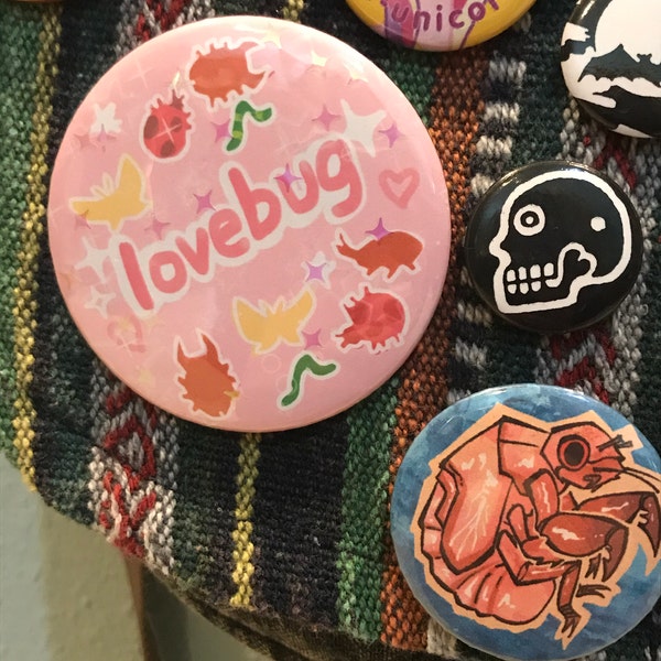 Bug Lovers Buttons | Friend of Bugs | Lovebug - Etsy