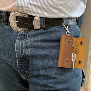 Full Grain Leather Snap-on Belt, Tooled Western Floral Engraved Leather ...