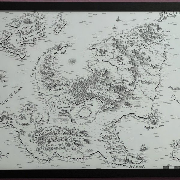 Custom Hand Drawn Fantasy Map (A3, A4, A5) - for Gifts, Aspiring ...