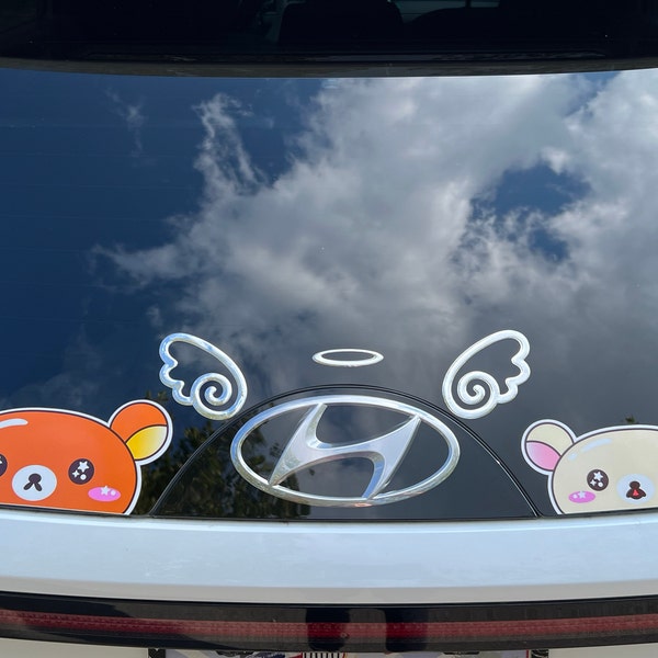 Chrome Angel Wings Car Emblem Sticker / Wings & Halo Silver Badge Decal ...