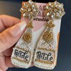 Bride & Bridal Shower Earrings, Wedding Earrings, Team Bride, Seed Bead ...