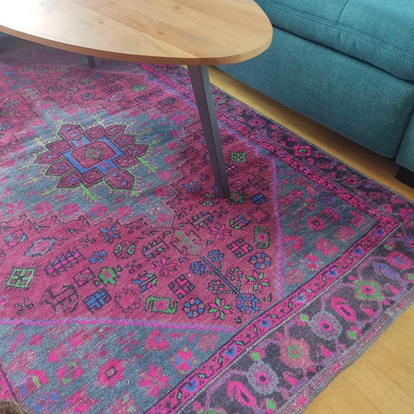 Rug Style Table Runner, Pink Table Runner, Table Runner for Dining Room ...