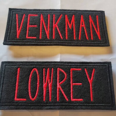 Ghostbusters Name Patch Custom Iron on Patch or Hook & Loop Name Tag ...