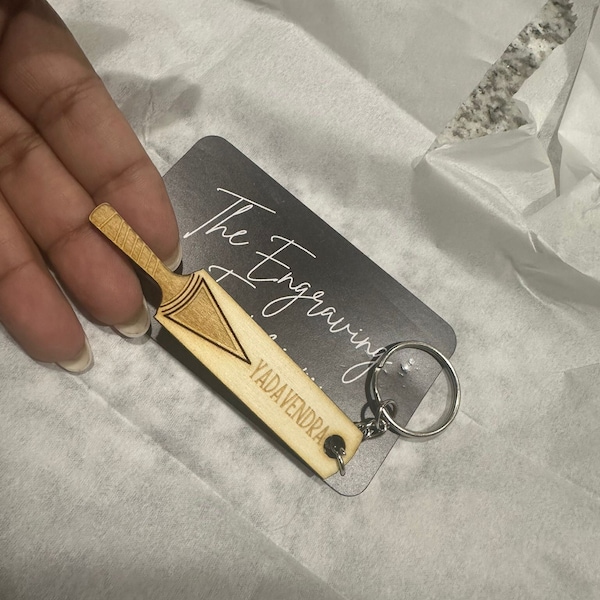 Personalised Cricket Bat Keyring, Keychain, Cricket Lovers, Cricket ...