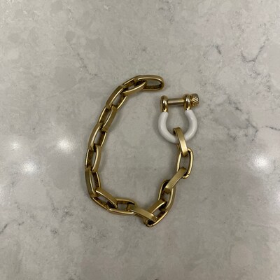 Electric Rainbow Bracelets//enamel Shackle Screw Clasp Bracelet With ...