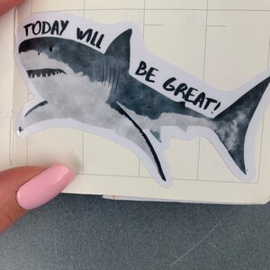 Shark Affirmation Sticker Set Mako Shark Great White Shark - Etsy
