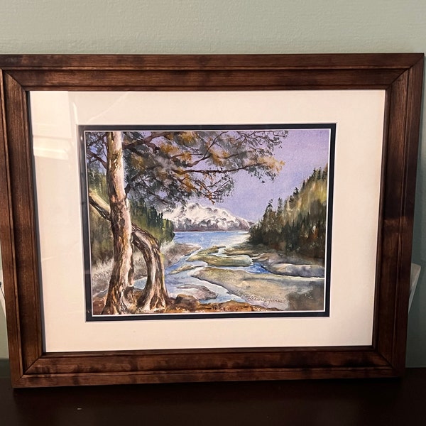 Handmade Walnut Brown Birch Picture Frame: Rustic Photo Display - Etsy