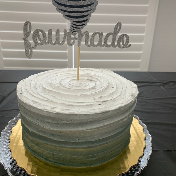 Fournado Cake Topper, Four Nado, Fourth Birthday Cake Topper, 4th ...