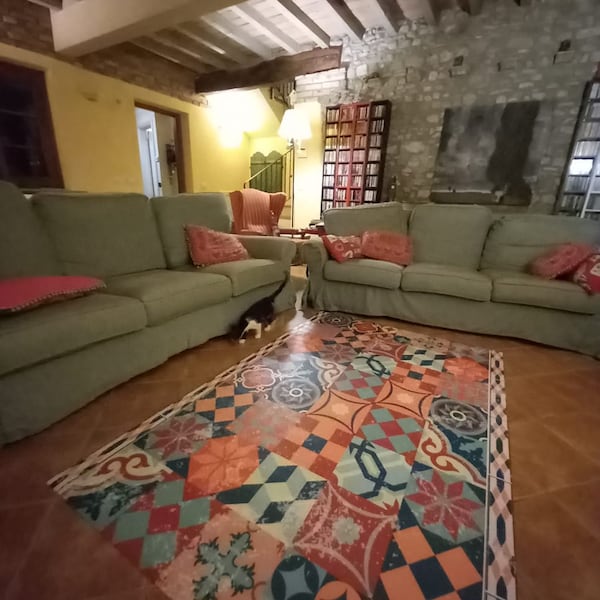 Supernova Red Vinyl PVC Mat, Linoleum Rug, Modern Home Decor, PVC Rug ...