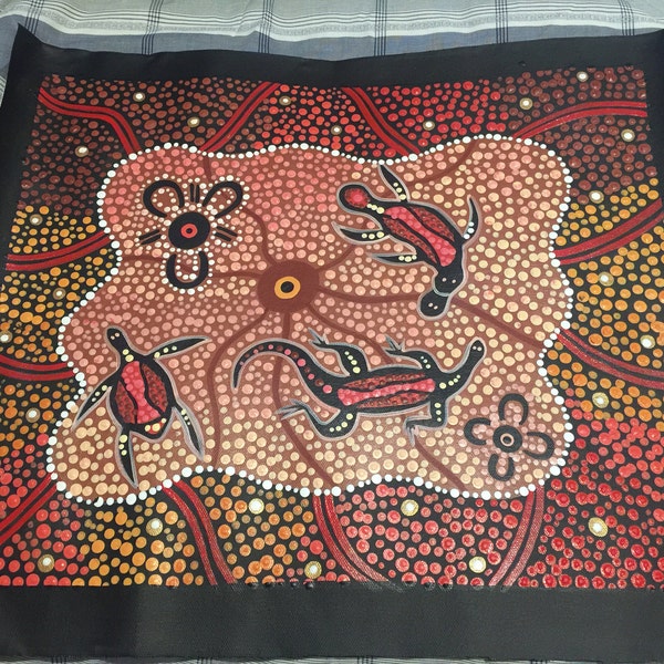 New Aboriginal Painting Waterholes Acrylics on Canvas One of a Kind ...