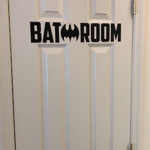 Bat Making H, Bathroom Sign, Restroom Sign, Bathroom Door Sign ...