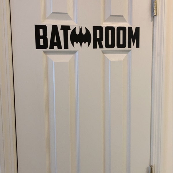 Bat Making H, Bathroom Sign, Restroom Sign, Bathroom Door Sign ...