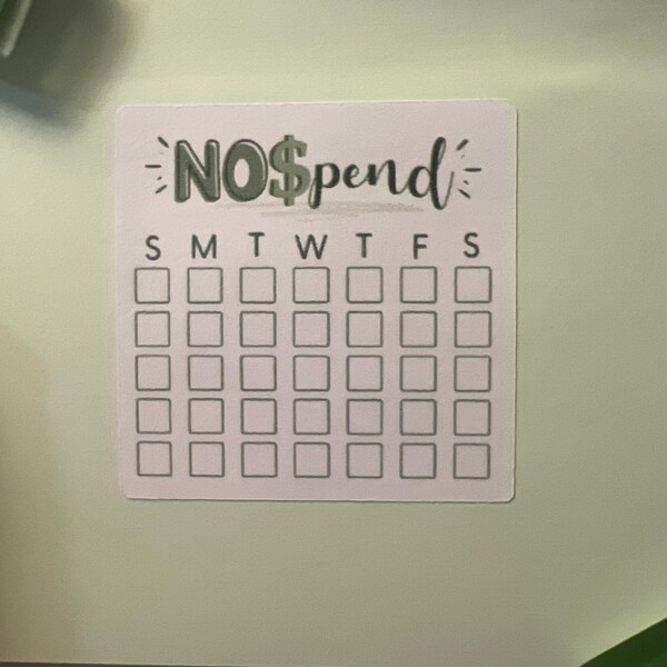 No Spend Stickers, Personal Budget Stickers, Planner Sticker Sheet ...