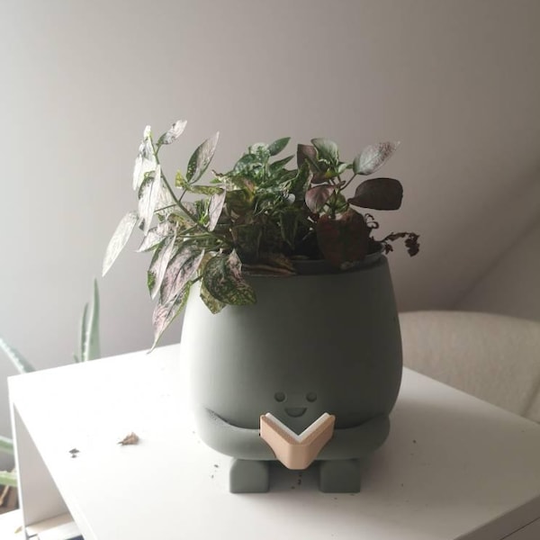 Plant Pot Happy Face Cosmic Star and Moon Universe Galaxy Decor Indoor ...