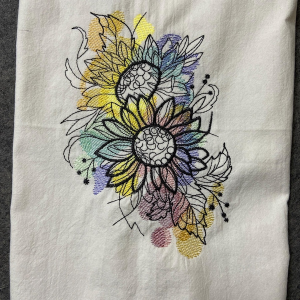 Sunflower Machine Embroidery Designs, Sunflower Embroidery, Flowers ...