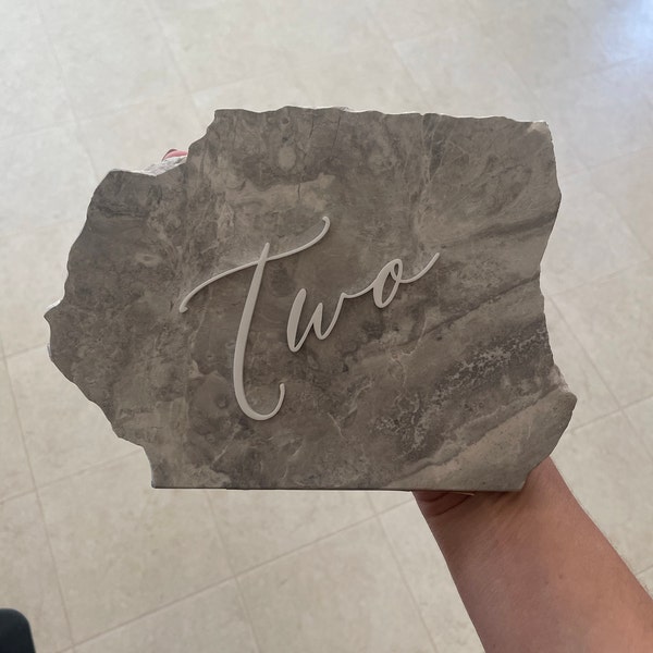 Stone Marble Table Numbers | Wedding Table Numbers | Natural Stone ...