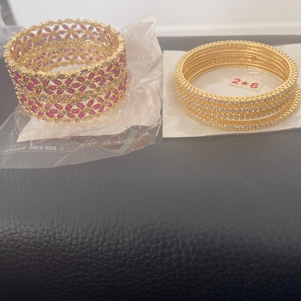 Indian Golden CZ Bangles/bracelets American Diamond Bangles/cubic ...