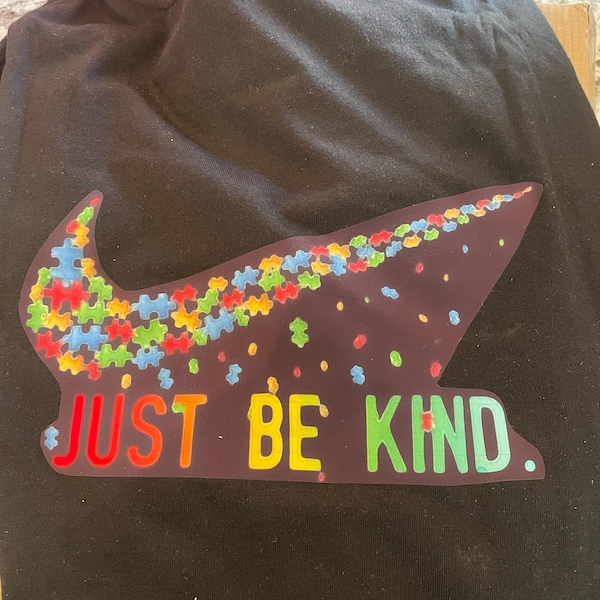 Autism Be Kind Colourful T Shirt Nike Inspired Gifts Personalised - Etsy