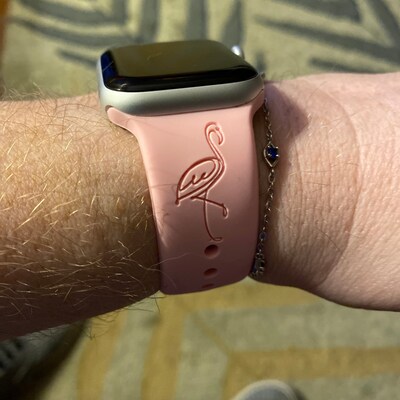 Pink Flamingo Watch Band 38mm 40mm 41mm 42mm 44mm 45mm S/M M/L Series 1 ...