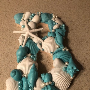 Seashell Letter Beach Decor Beach Wedding Gift Coastal Decor - Etsy