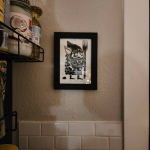 The Kitchen Goblin, Goblin Print, Kitchen Print, Weird Wall Art, Occult ...