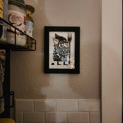 The Kitchen Goblin, Goblin Print, Kitchen Print, Weird Wall Art, Occult ...