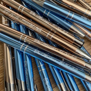 Personalised Engraved Metal Pen High Quality Custom | Etsy UK