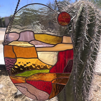 Grand Canyon Arizona Stained Glass Window Hangings Mothers Day Gift ...