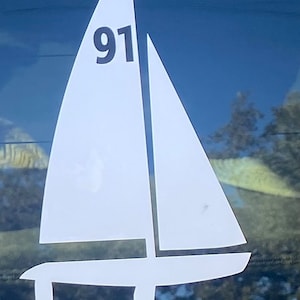 Vinyl Opti Sailboat Decal Sticker - Etsy