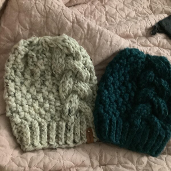PATTERN // Lailah Beanie // ADULT ONLY // Braided Cable Knit Beanie ...