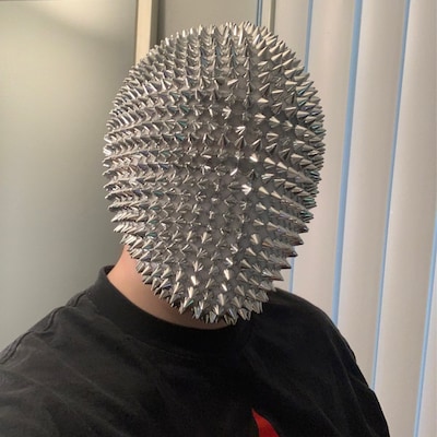 White Light Custom Haute Couture Sliver Spike Mask - Etsy